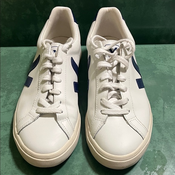 Veja | Shoes | Veja White And Blue Womens Sneakers | Poshmark